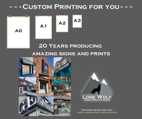 Premium Poster Printing Sizes A0 A1 A2 A3 - Etsy