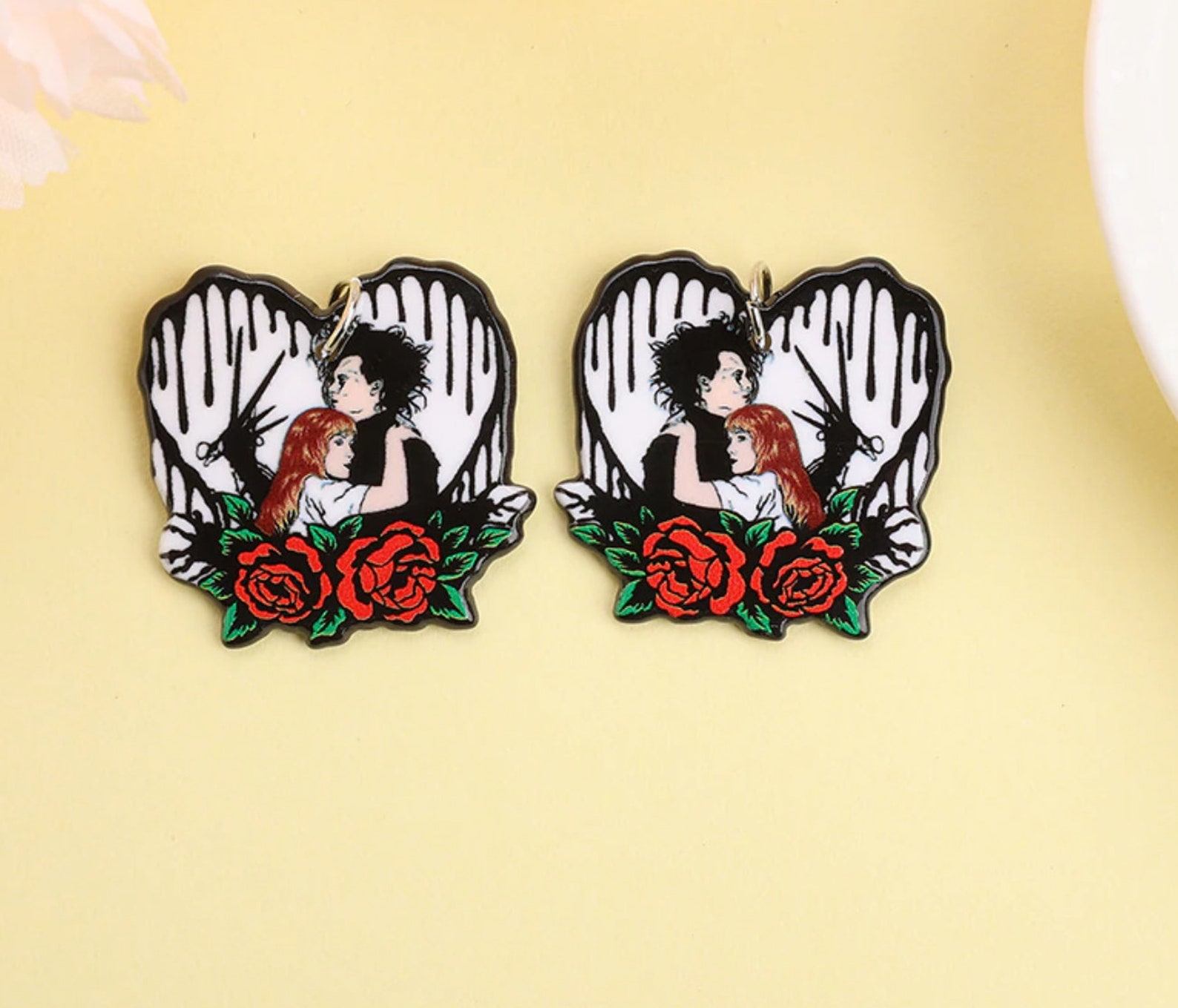 Horror Movie Couples Acrylic Charm | Gothic Jewelry DIY - Etsy