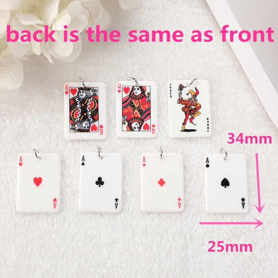 Poker Card Charms | Playing Cards Charms | Heart Game Card | Joker ...