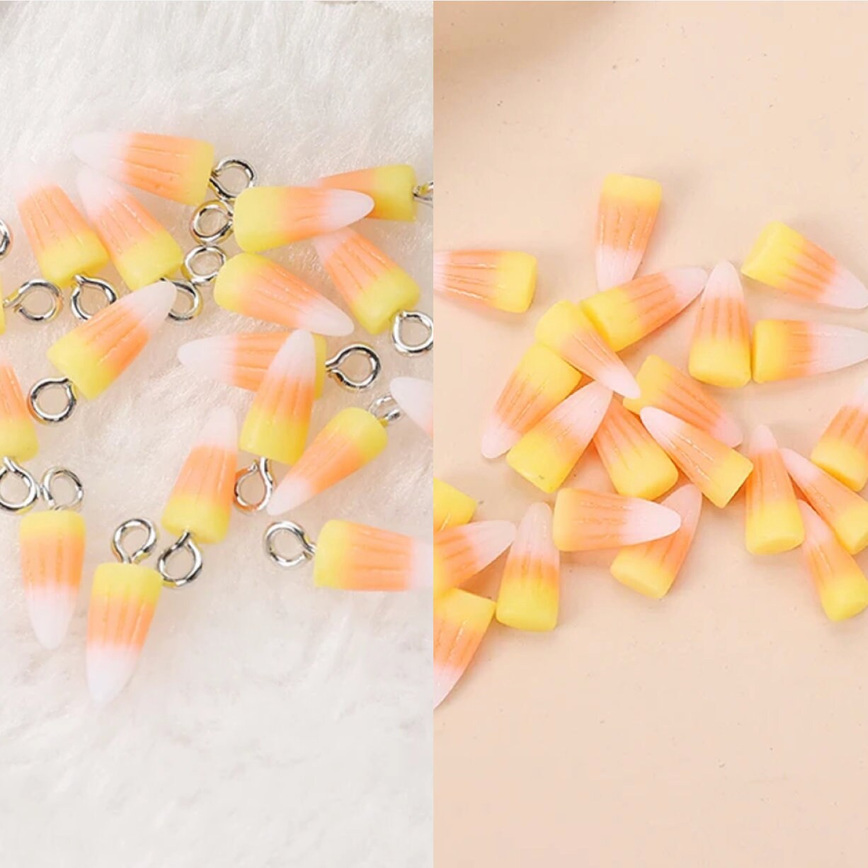 Mini Candy Corn Resin Charms | Halloween Earrings DIY - Etsy