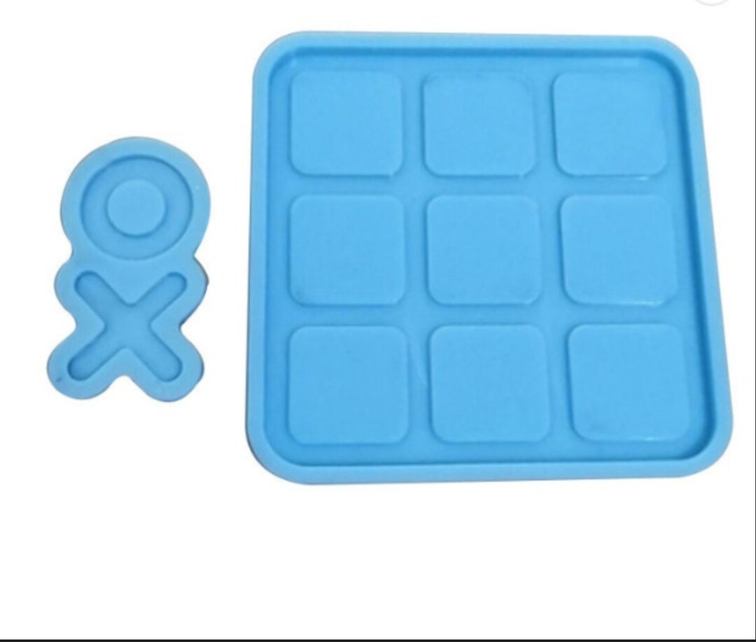 Tic Tac Toe Game Silicone Mold for Resin | Kid Game Mould | Tic Tac Toe ...