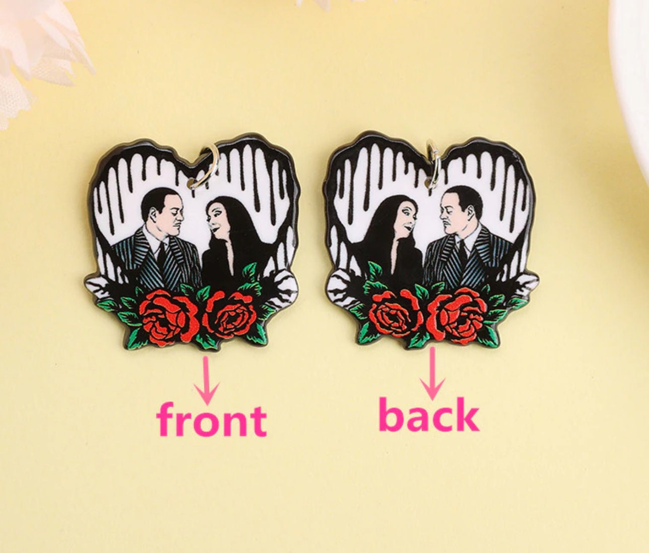 Horror Movie Couples Acrylic Charm | Gothic Jewelry DIY - Etsy