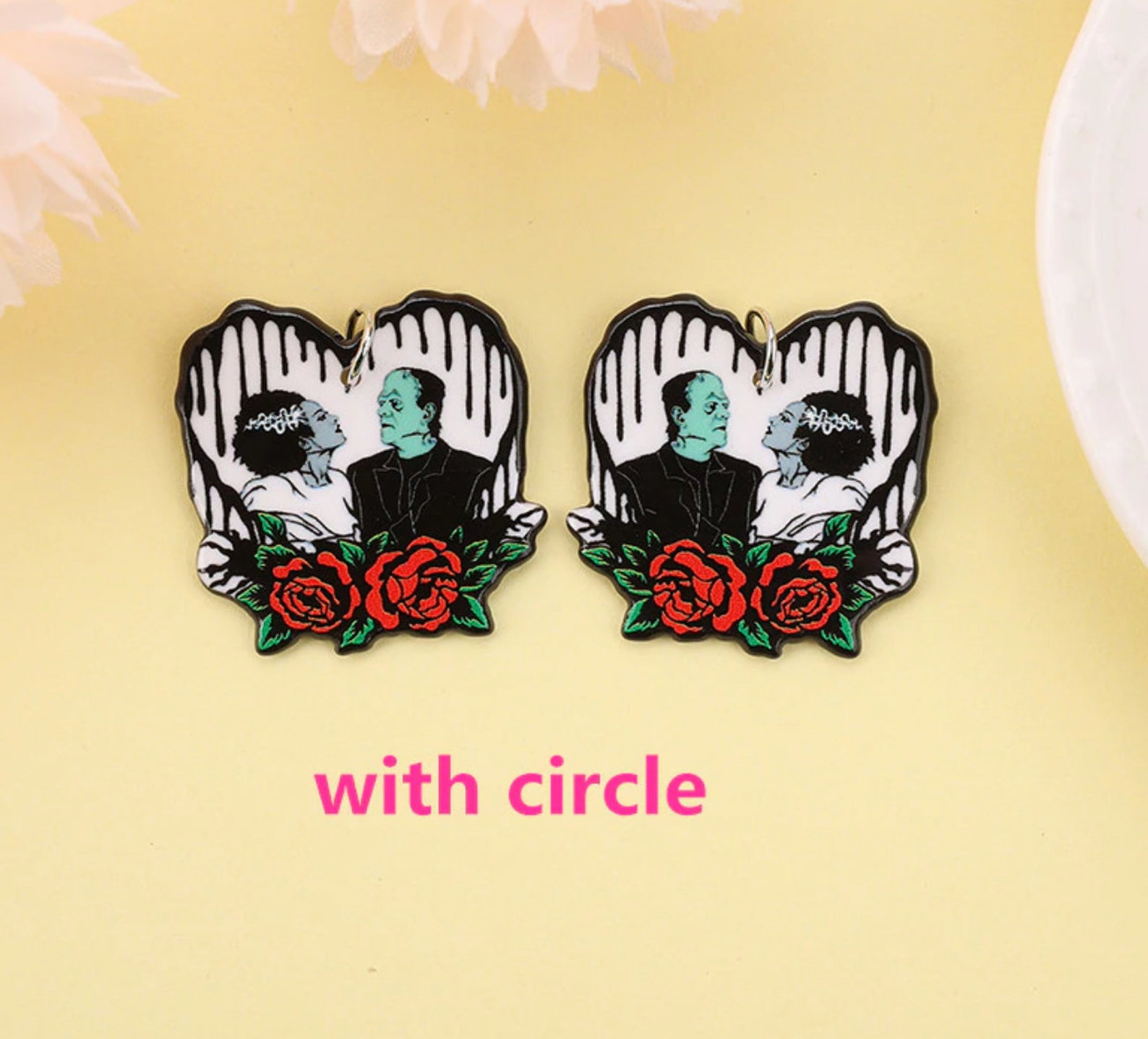 Horror Movie Couples Acrylic Charm | Gothic Jewelry DIY - Etsy