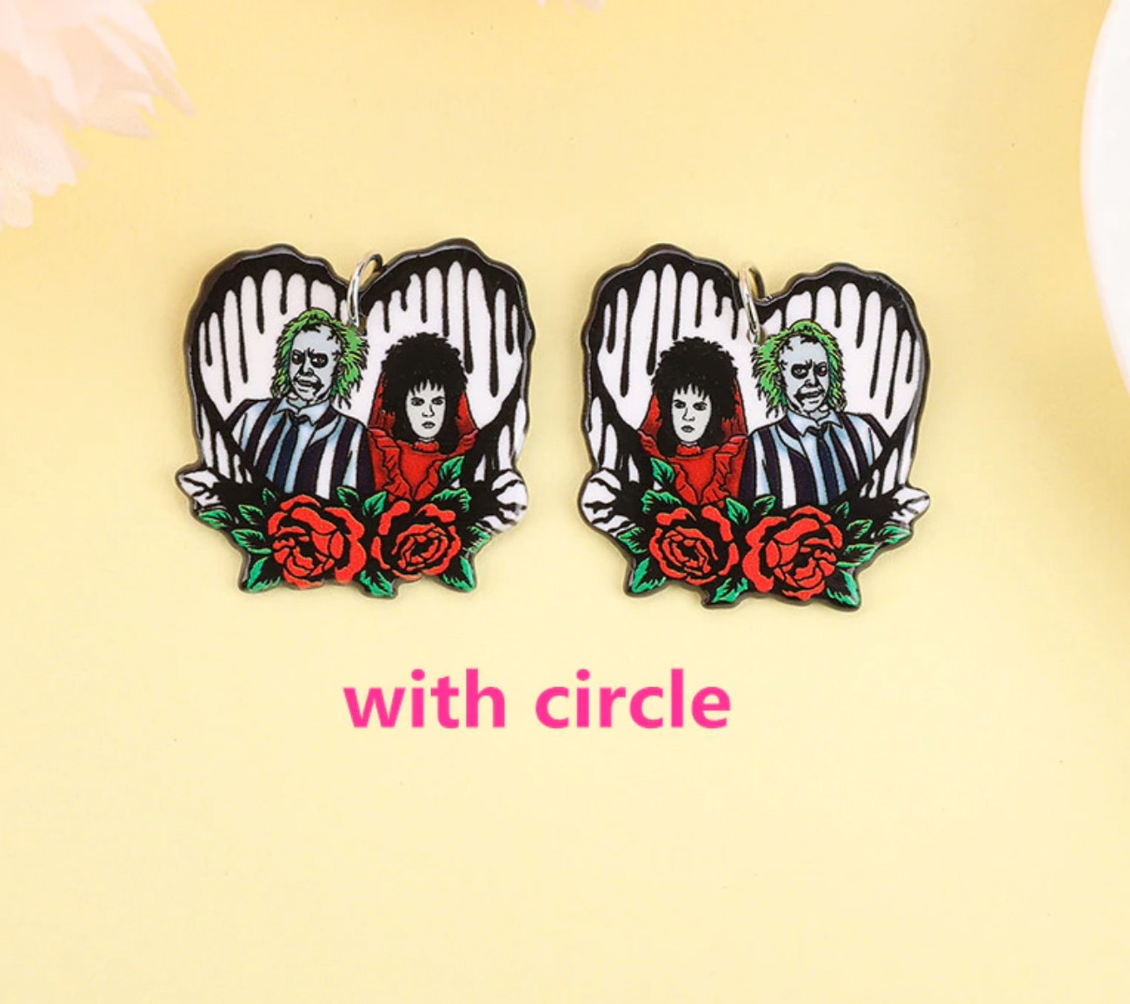 Horror Movie Couples Acrylic Charm | Gothic Jewelry DIY - Etsy