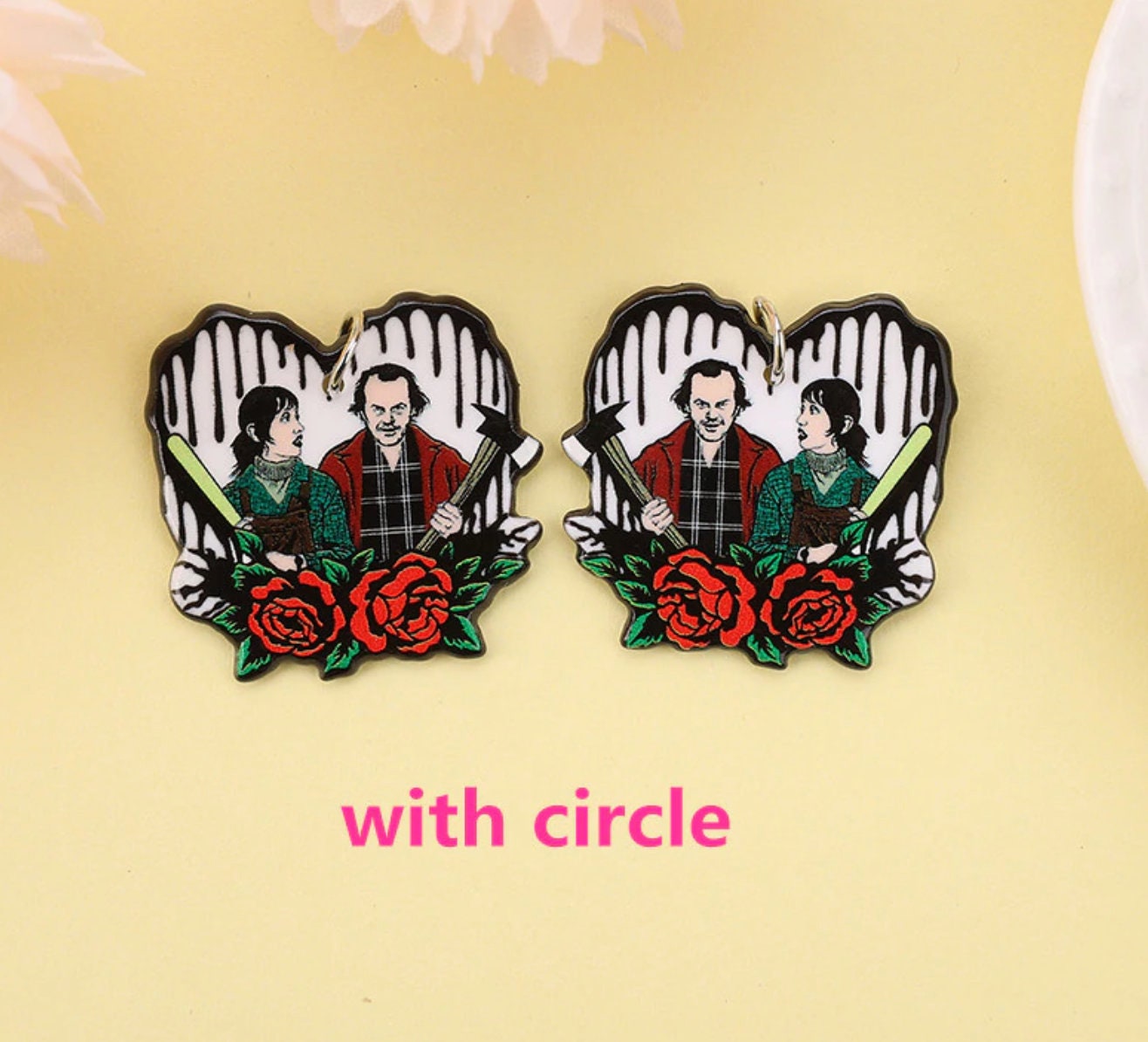Horror Movie Couples Acrylic Charm | Gothic Jewelry DIY - Etsy
