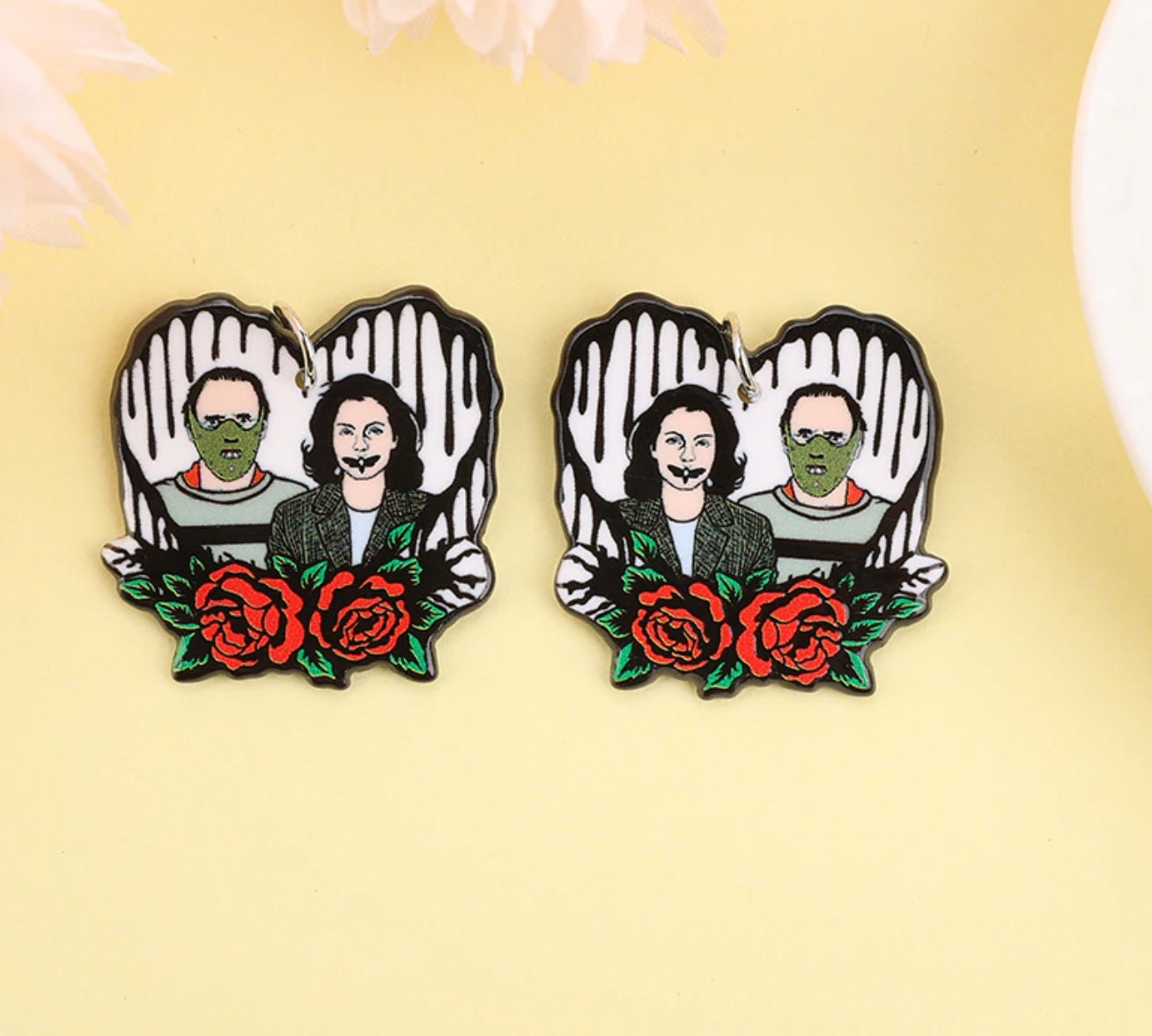 Horror Movie Couples Acrylic Charm | Gothic Jewelry DIY - Etsy