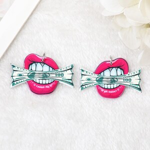 Pastel Goth Dollar Bill Acrylic Charms | Love Paper Money Charms | Rich ...