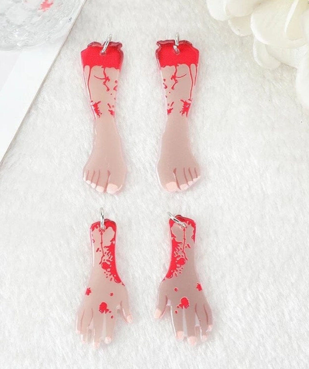 Bloody Hand Charm | Bloody Foot Charm | Feet Blood | Hands With Blood ...