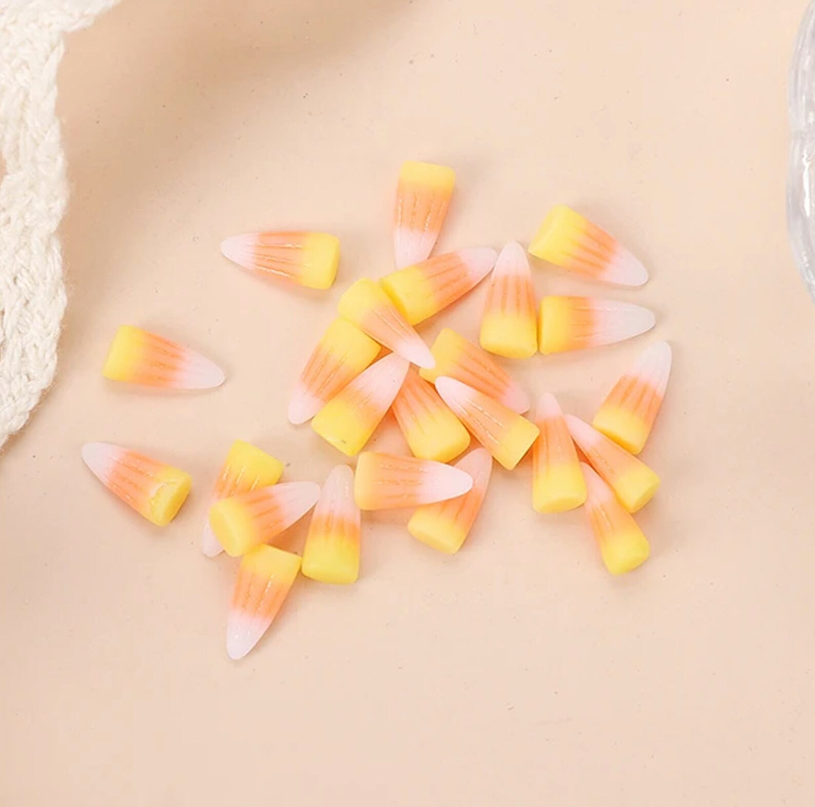 Mini Candy Corn Resin Charms | Halloween Earrings DIY - Etsy