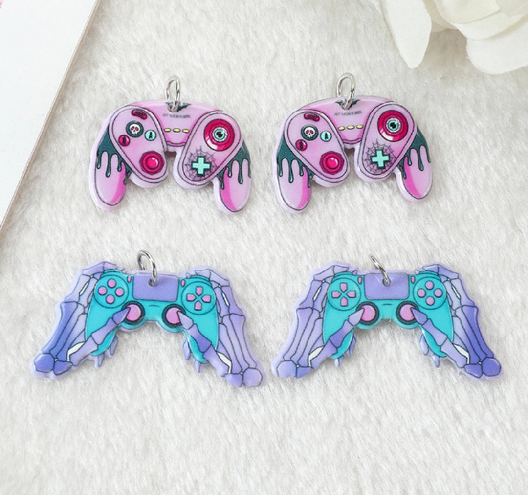 Pastel Goth Skeleton Hands Controller Acrylic Charms | Hands Controller ...