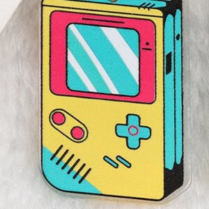 Retro Acrylic Charms | Game Boy | TV | Phonograph Record | Rubik's Cube ...