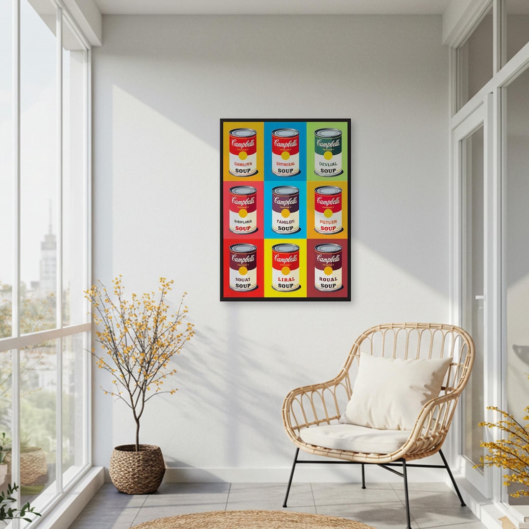 Pop Art Soup Cans Print: Retro Kitchen Wall Art - Etsy