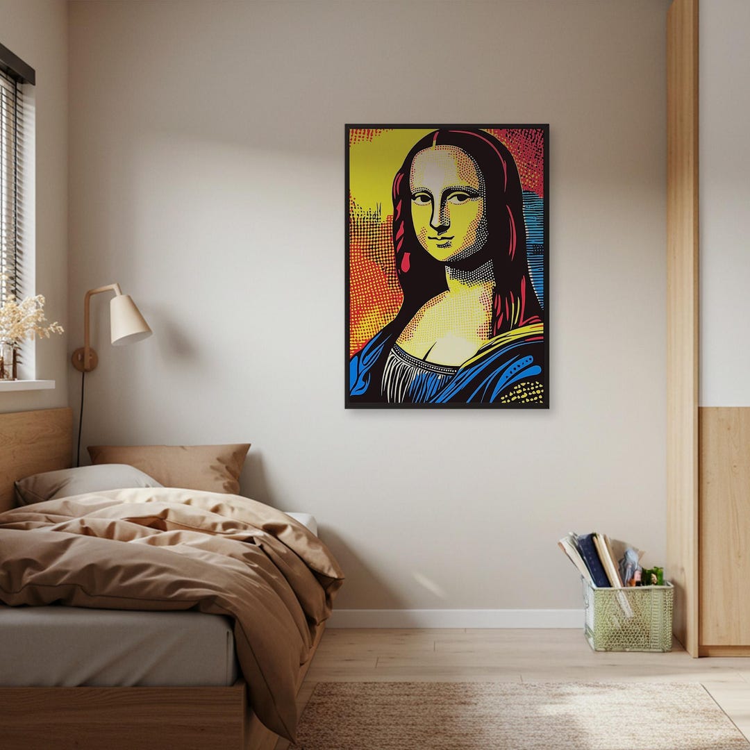 Pop Art Mona Lisa Poster – Retro Bold Wall Art - Etsy