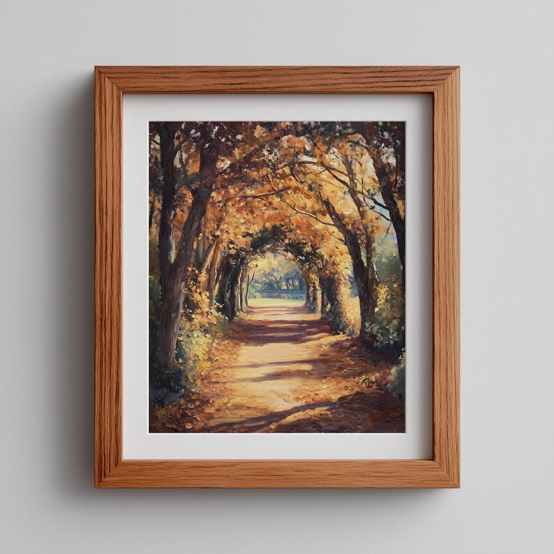 Autumn Forest Path Print – Rustic Cottagecore Landscape (downloadable ...