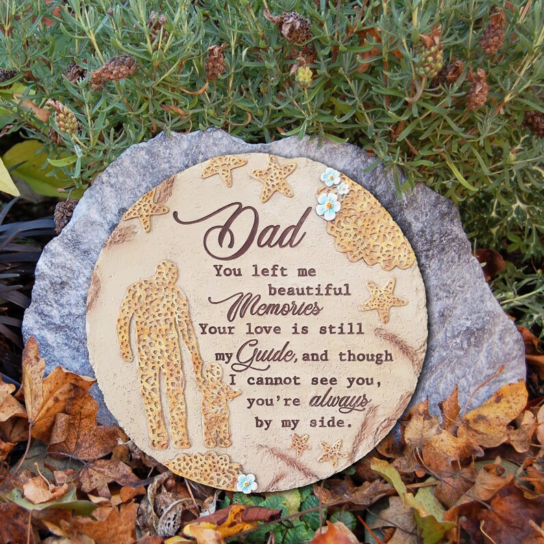 Dad Memorial Garden Stepping Stone Gift for Daughter Lost Dad in Memory ...