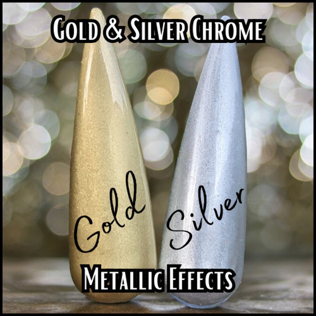 Silver & Gold CHROME | Metallic Effect Chromes Powder | Chrome Pigment ...