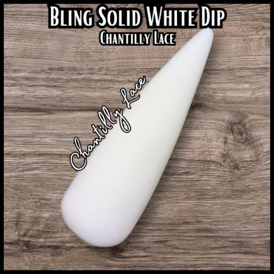 Chantilly Lace Solid White Dip | Acrylic Nail Dip Powder - Etsy