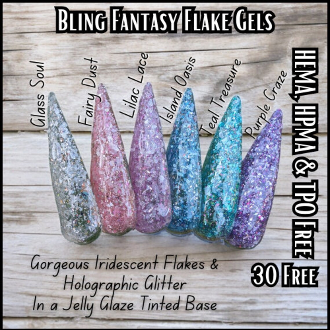 Island Oasis Fantasy Flake Glitter Gel Polish | Flakes & Holographic ...