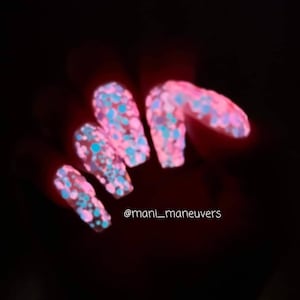 Lava Lamp Neon Glow Chunky Glitter Dip / Acrylic Nail Dip Powder - Etsy