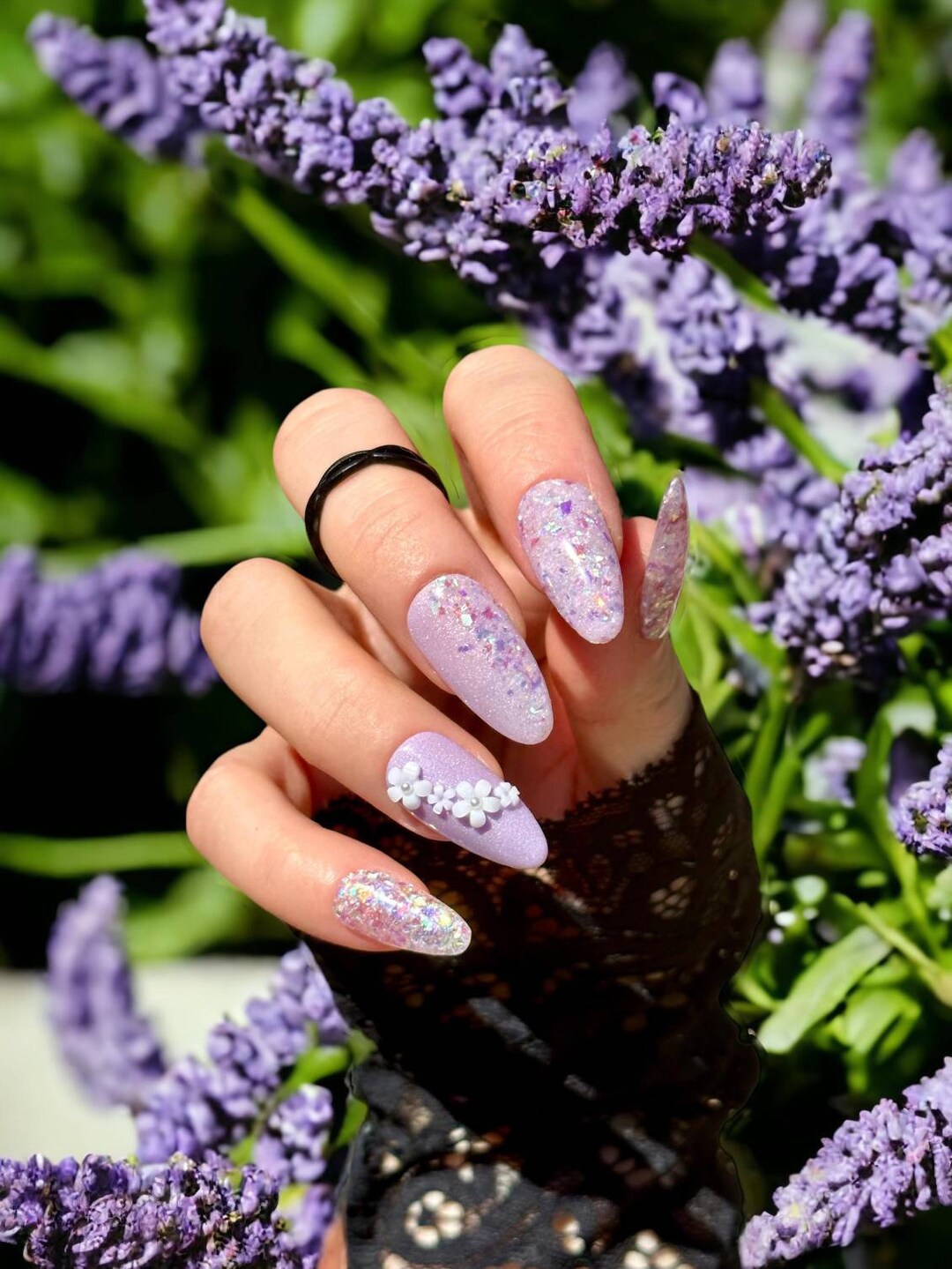 Lilac Trio / Lilac Tryst Flake Dip / Lilac Lace Flakes in Powder ...