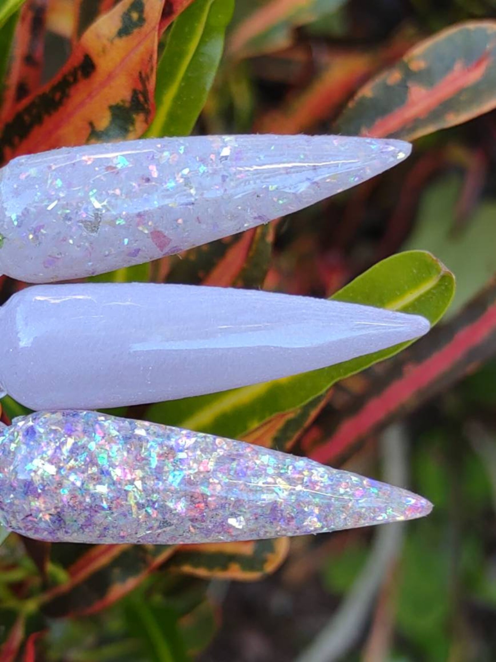 Lilac Tryst Trio / Lilac Tryst Flake Dip / Lilac Lace Flakes in Powder ...