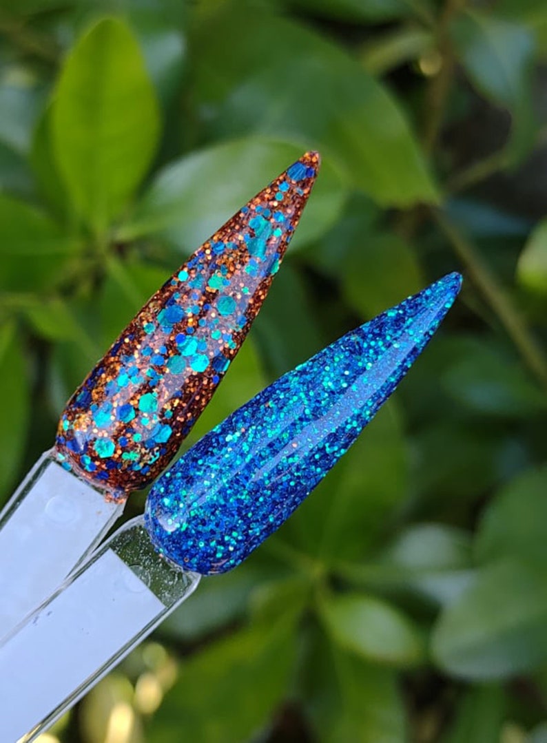 Copper Patina Duo Set Holographic Blue Green Patina in a - Etsy