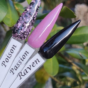 Poison and Passion Duo Dip / Pink and Black Shards / Lilac - Etsy