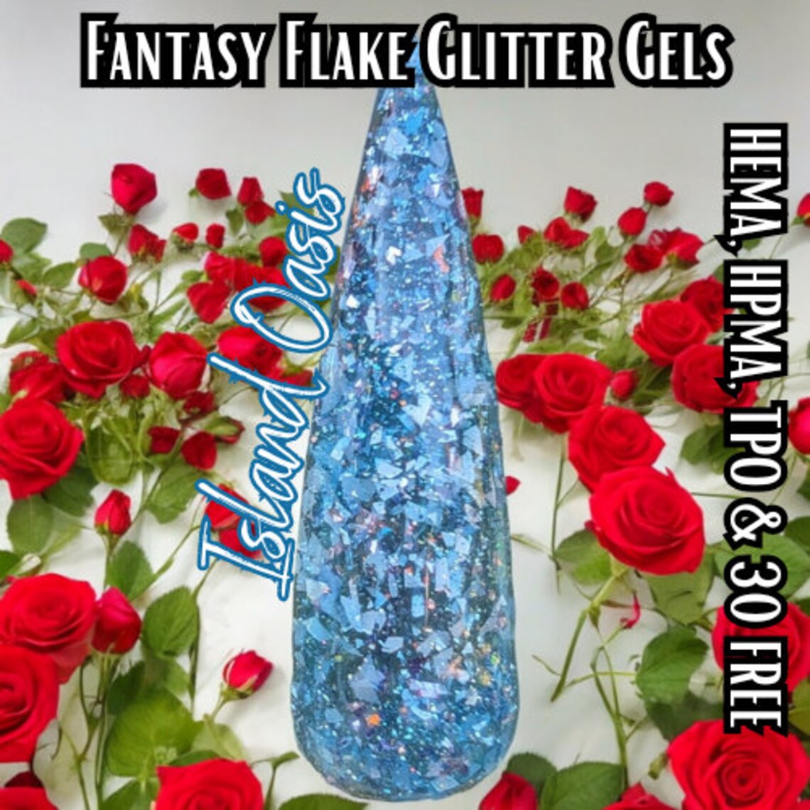 Island Oasis Fantasy Flake Glitter Gel Polish | Flakes & Holographic ...