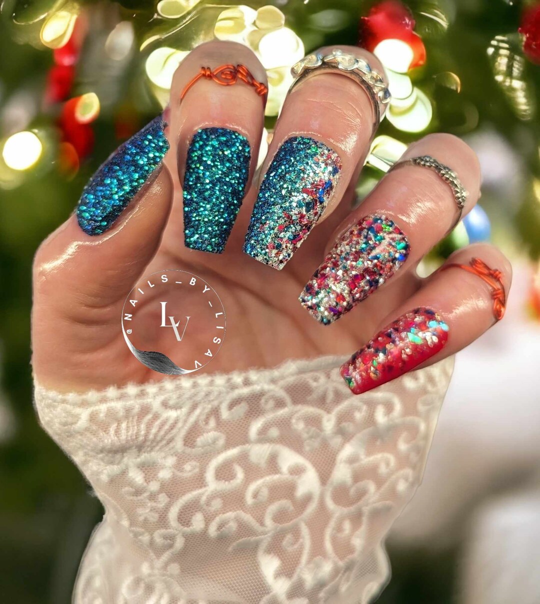 Celebration Envy Mani / Celebration, Emerald Envy Glitters / Ruby Red ...