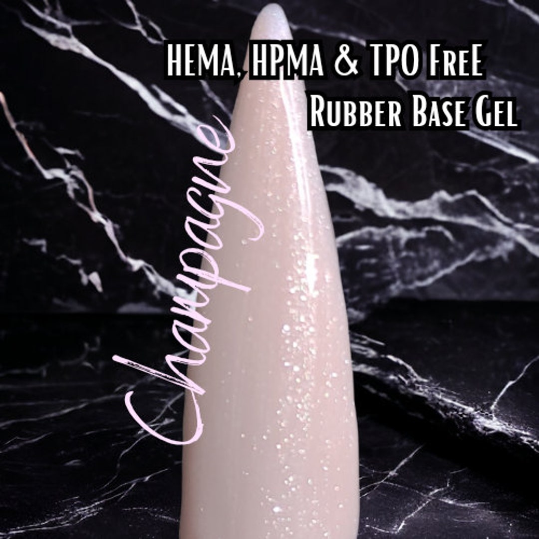Champagne Rubber Base Gel in Bottle HEMA, HPMA, TPO Free Uv/led 15ml Soak off Non-yellowing Gel ...