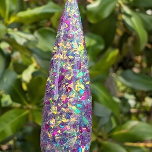 Pretty N Purple Flakie Mani / A Rainbow of Colors Mixed Among Purple ...