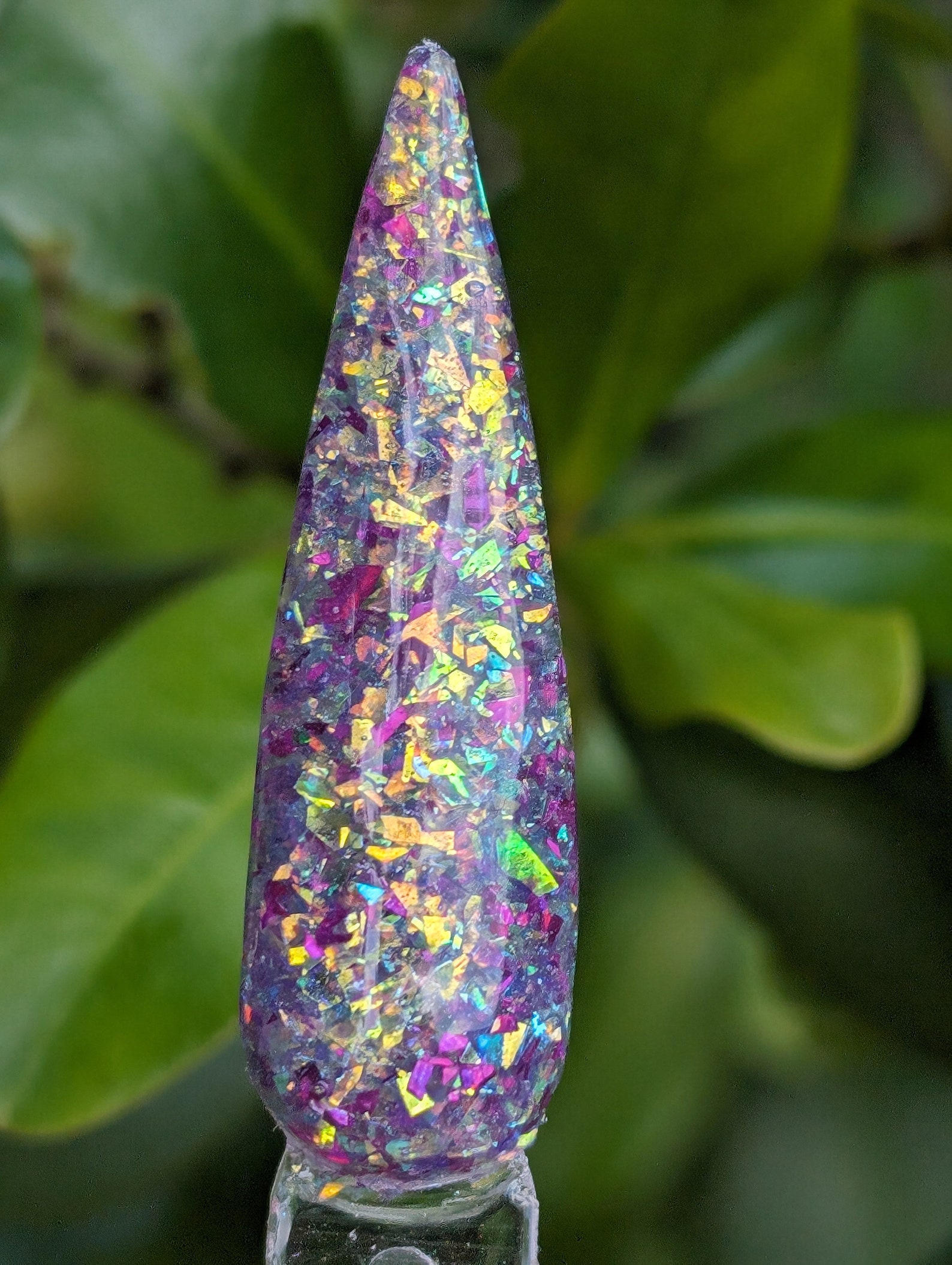 Pretty N Purple Flakie Mani / A Rainbow of Colors Mixed Among Purple ...