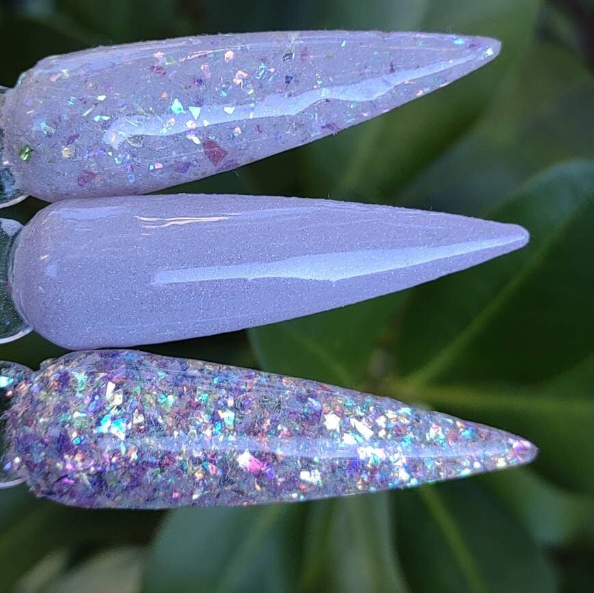 Lilac Tryst Trio / Lilac Tryst Flake Dip / Lilac Lace Flakes in Powder ...