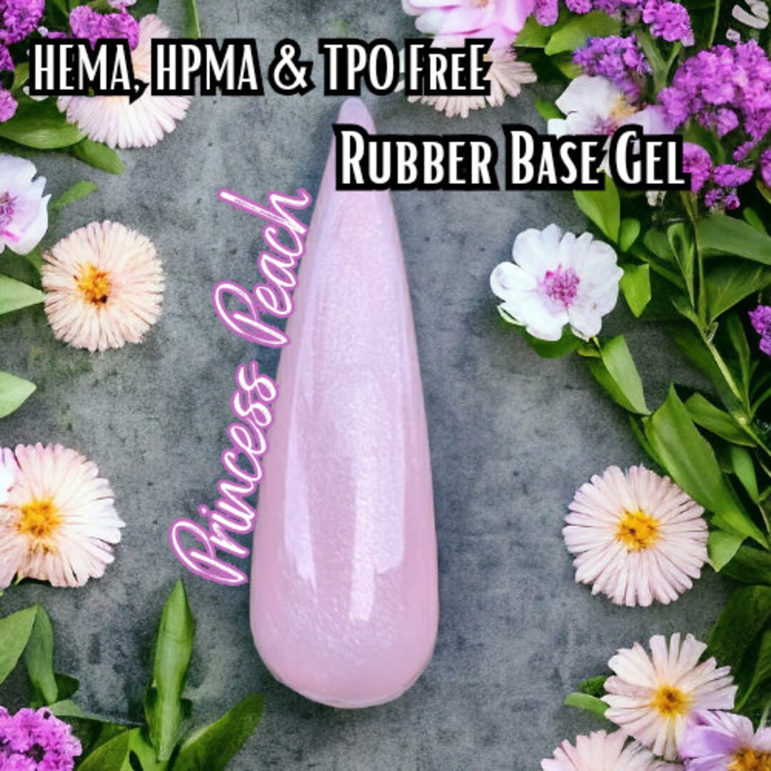 Princess Peach / Rubber Base Gel in Bottle Pixie Pink HEMA, HMPA, TPO ...