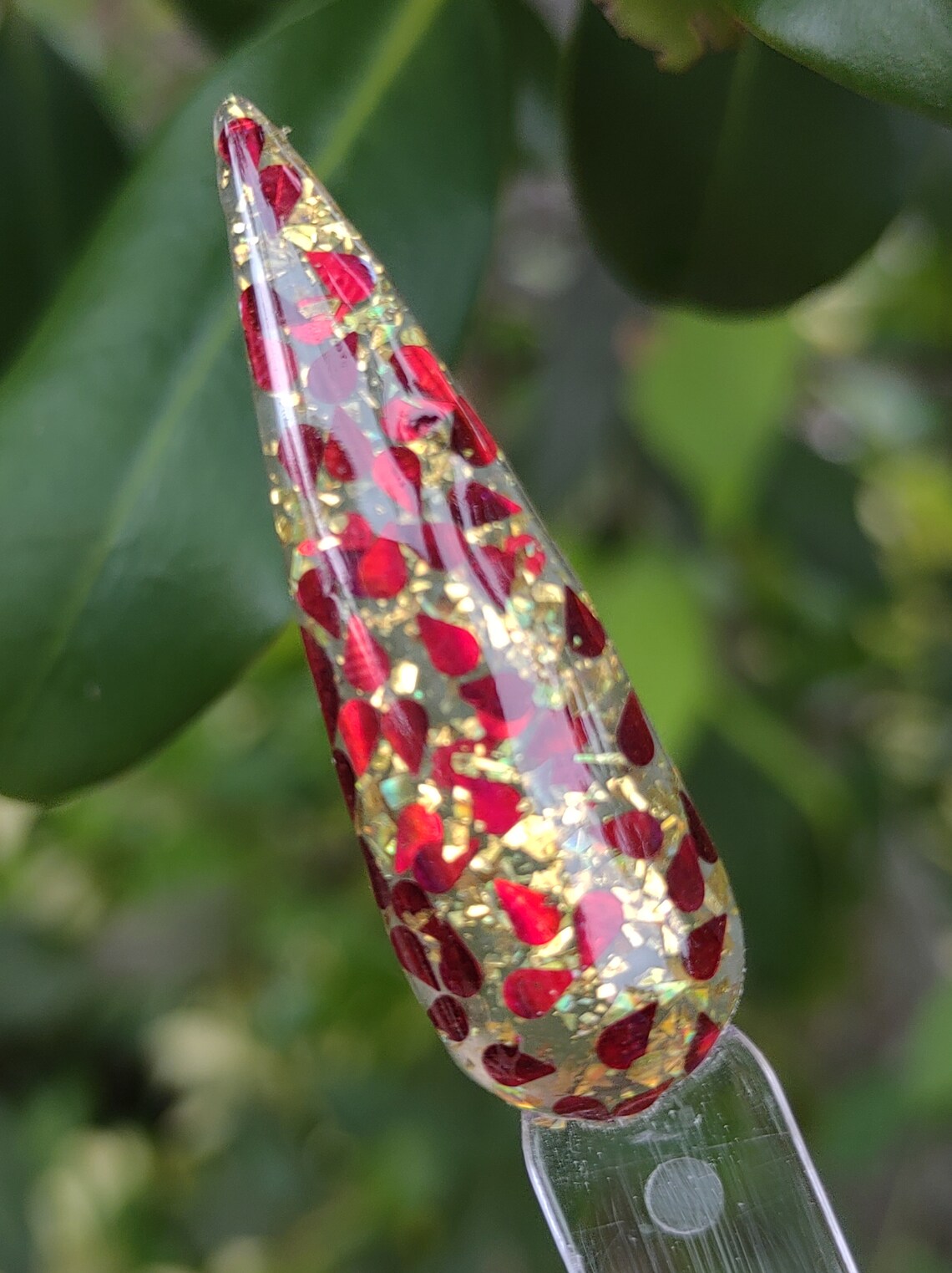 Love Hurts Duo / Deep Blood Red Drip Glitters in Gold Flakes ...