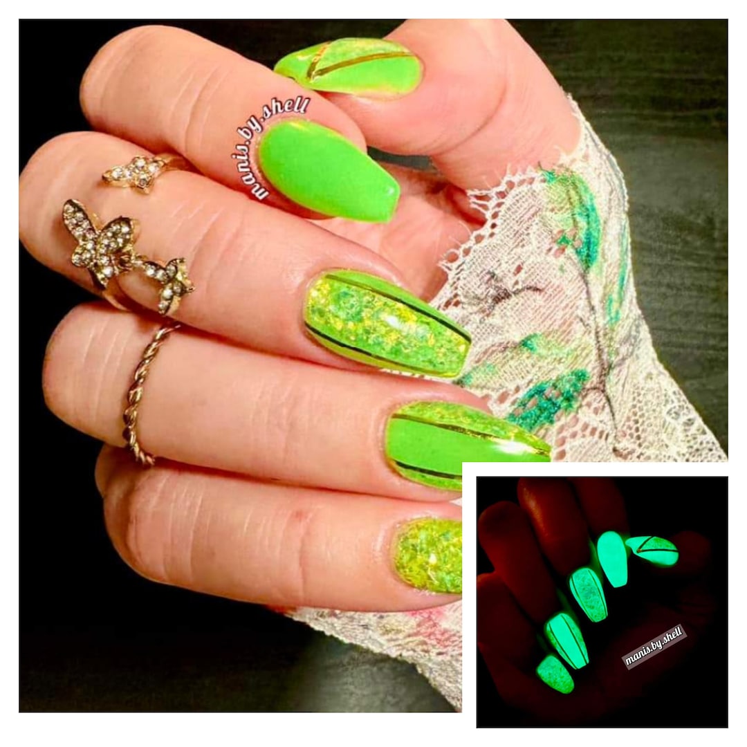 Kilowatt Mermaid Mimosa Duo / Neon Green Glow Solid Powder / Neon Green ...