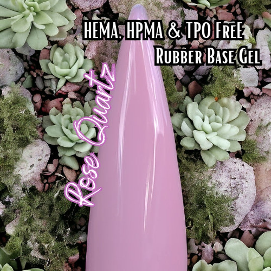 Rose Quartz Rubber Base Gel in Bottle HEMA, HPMA, TPO Free Uv/led 15ml ...
