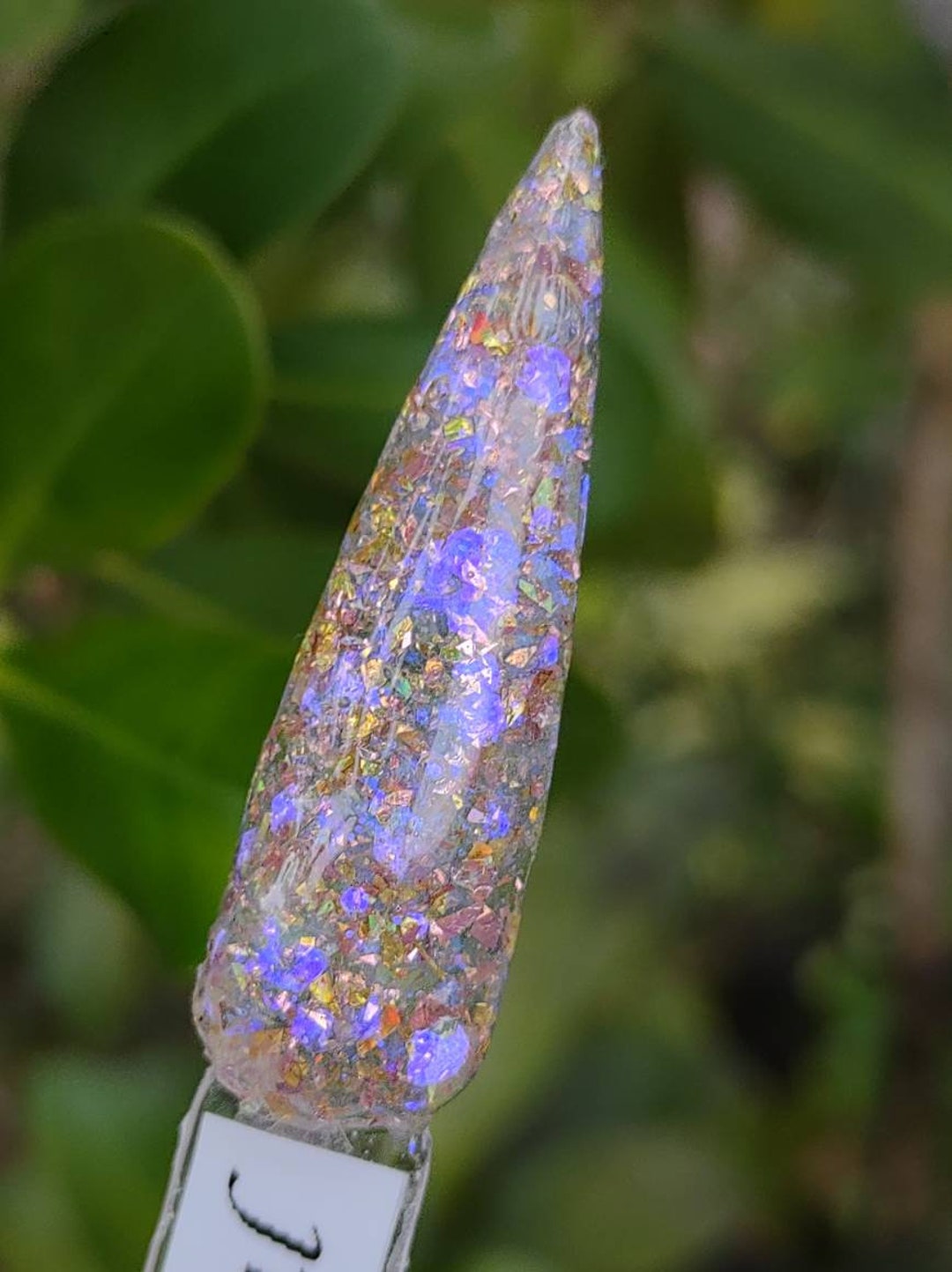 Ethereal Iridescent Gold and Lilac Dip / Glitter & Flakes / Acrylic ...