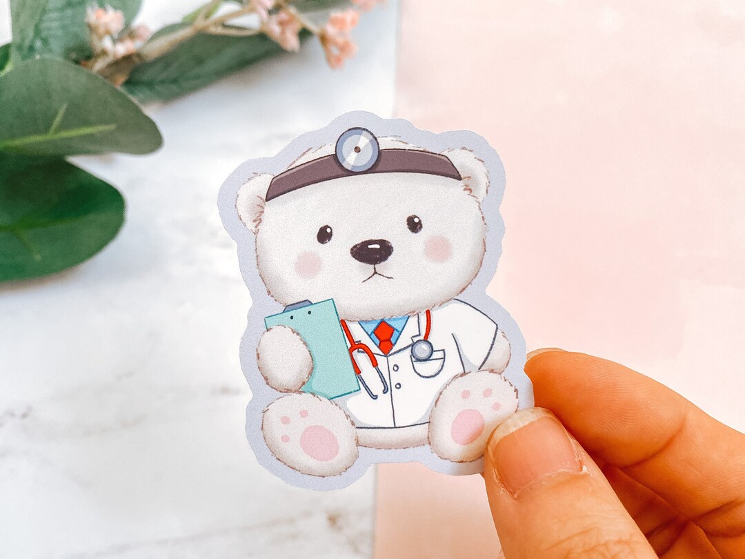 Buy Doctor Polar Bear Sticker, Cute Doctor Gift, Gift for Doctor or ...