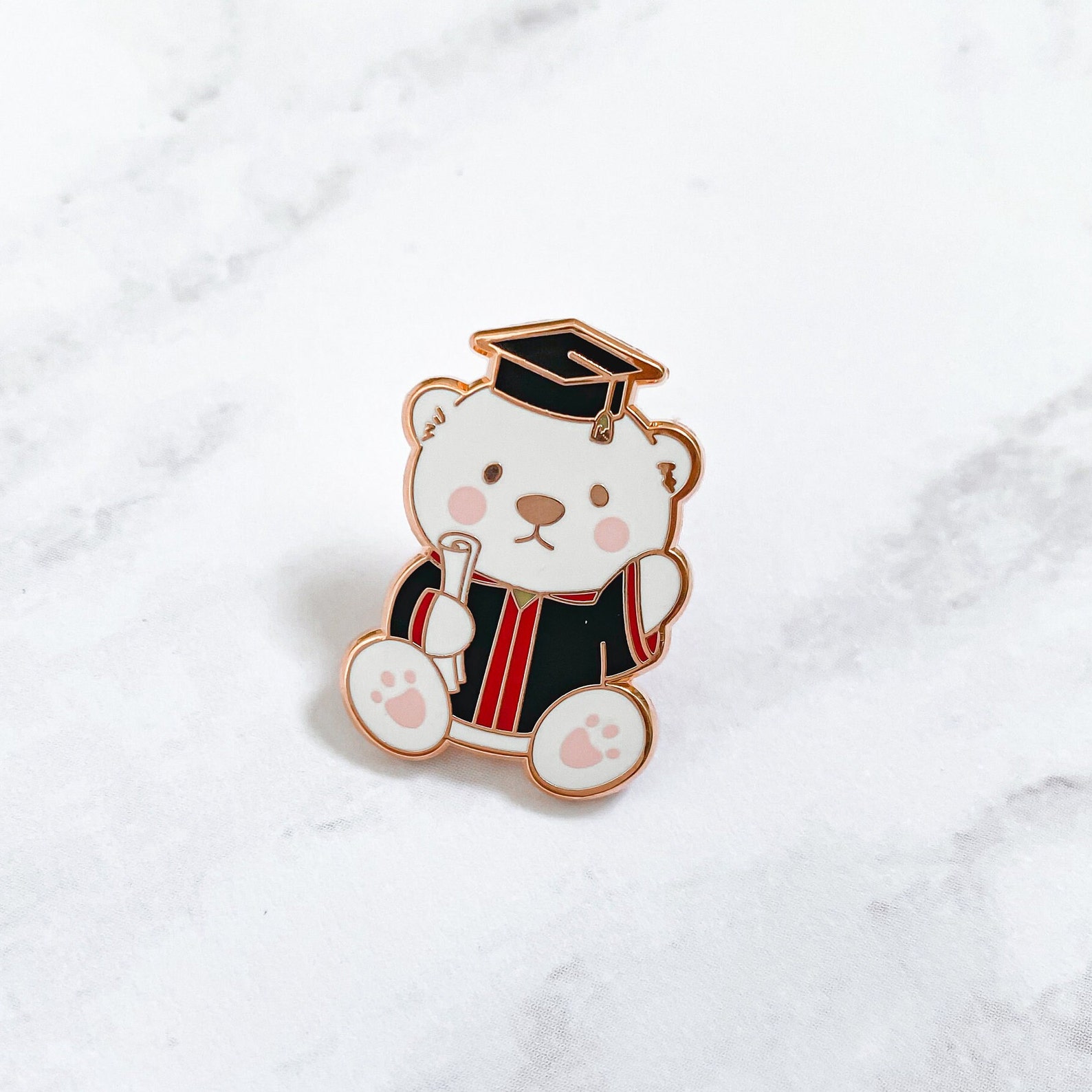 Cute Polar Bear Enamel Pin Graduation Gift, Class of 2026, Graduation ...