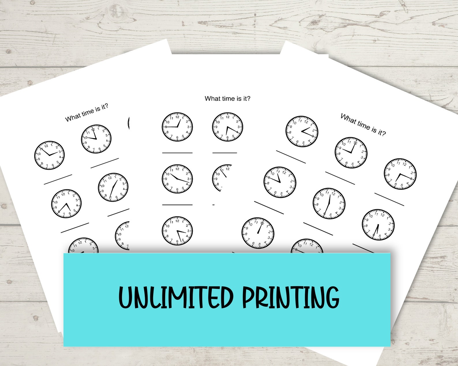 Telling Time Worksheets Time Practice Worksheets Telling Etsy