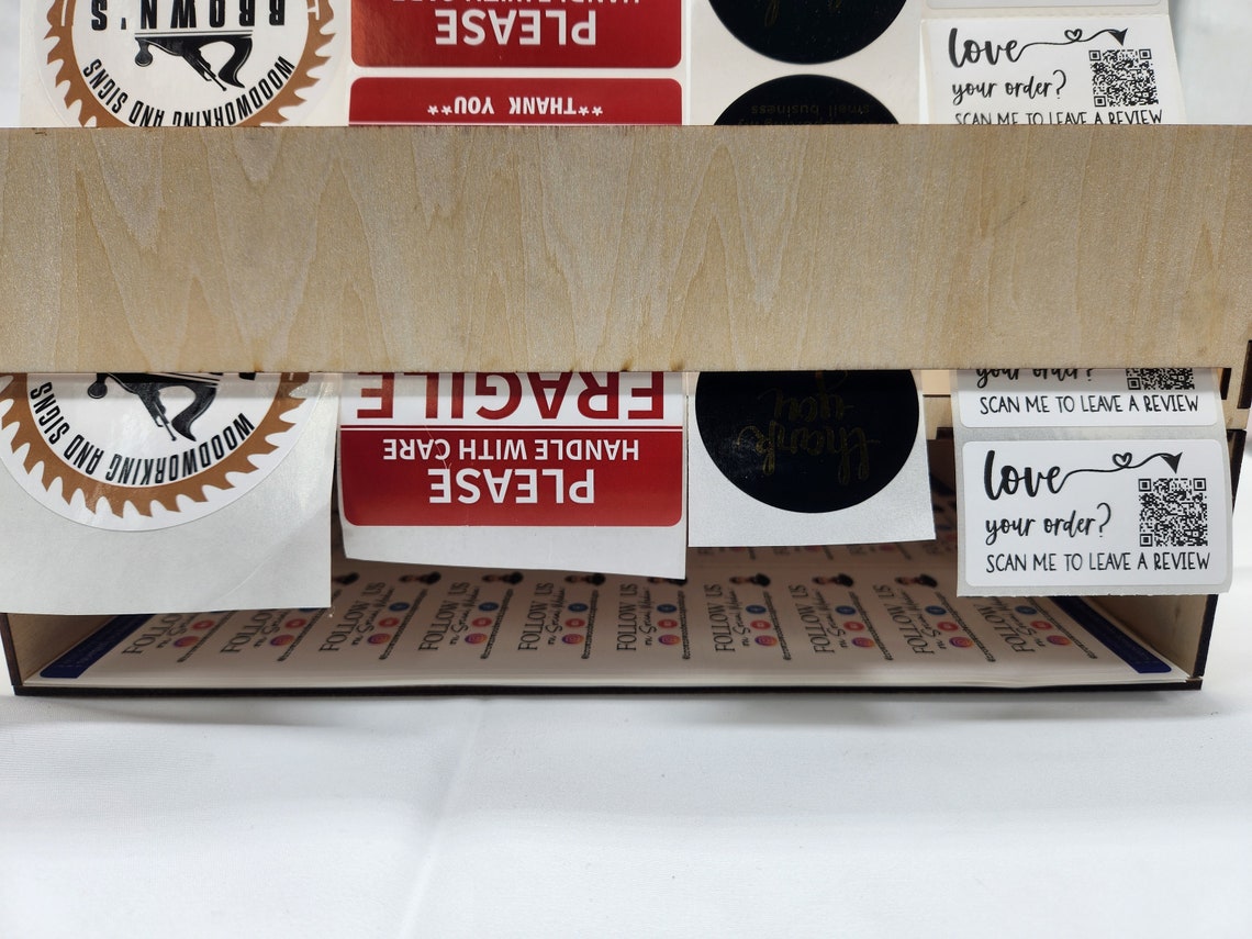 Basswood Plywood Sticker Roll Organizer - Etsy
