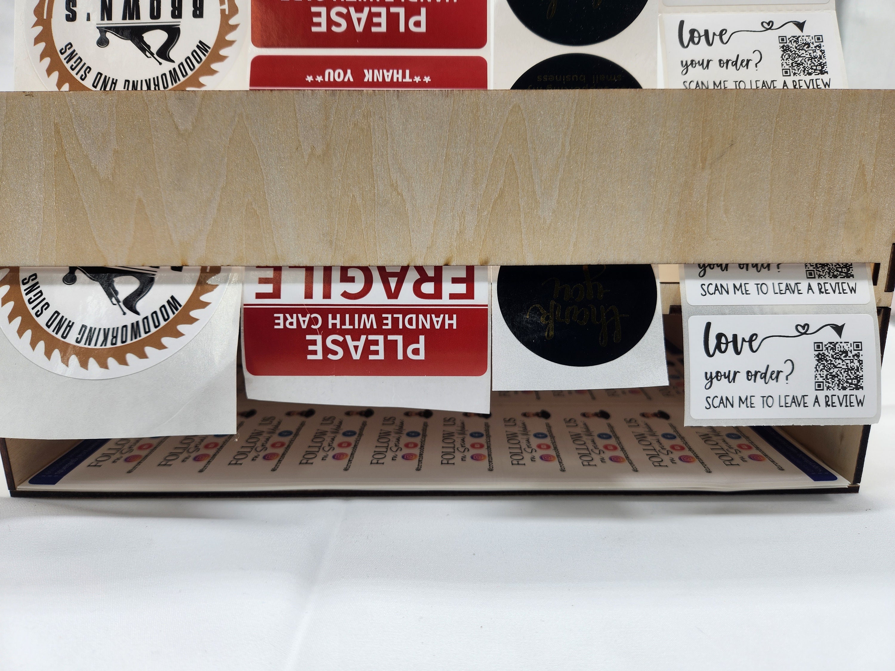Basswood Plywood Sticker Roll Organizer - Etsy