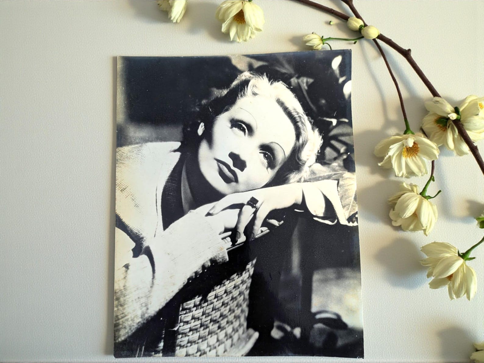 Vintage Marlene Dietrich, Black & White Portrait Print • Classic ...