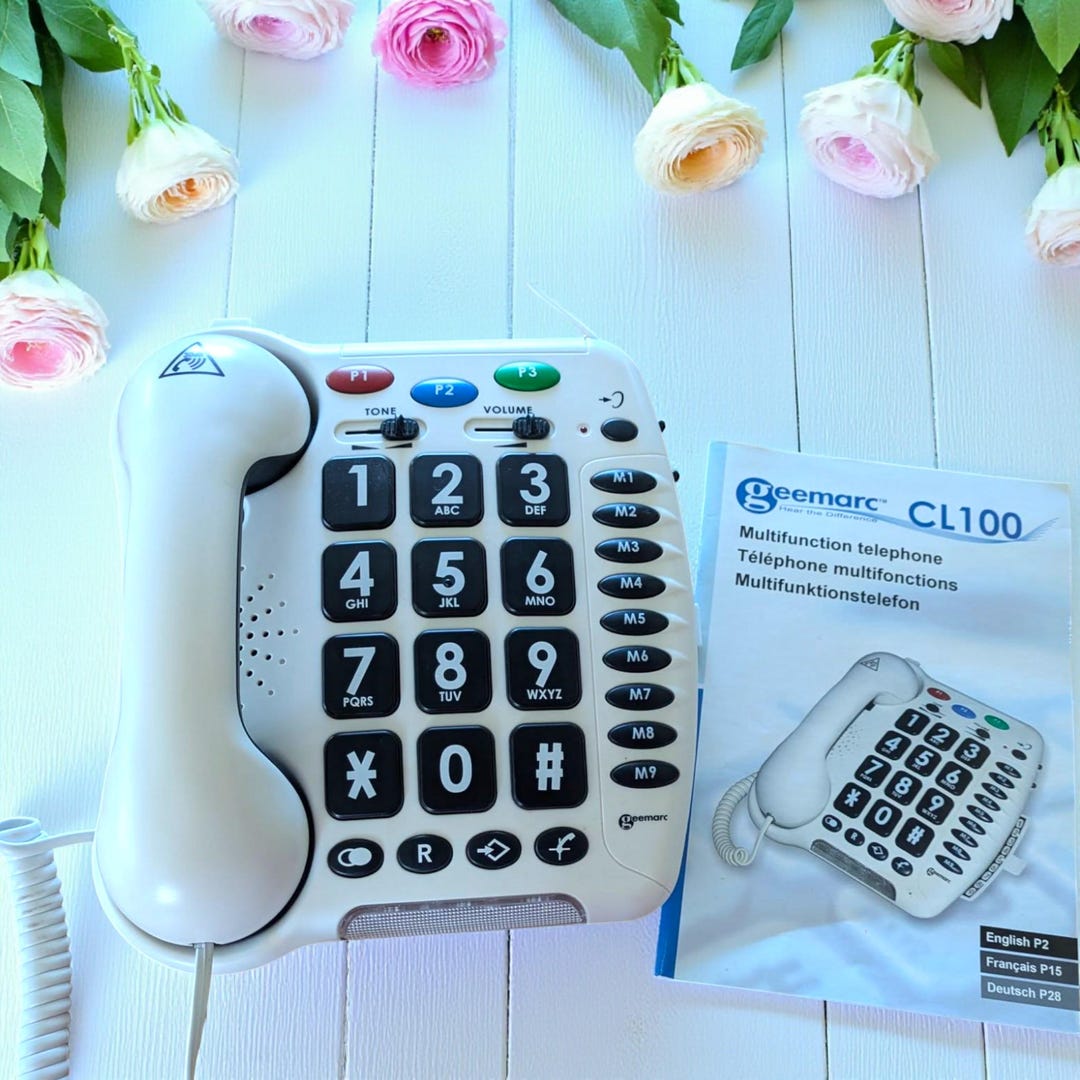 Geemarc Big Button Phone, Amplified Telephone for Hearing Impaired - Etsy