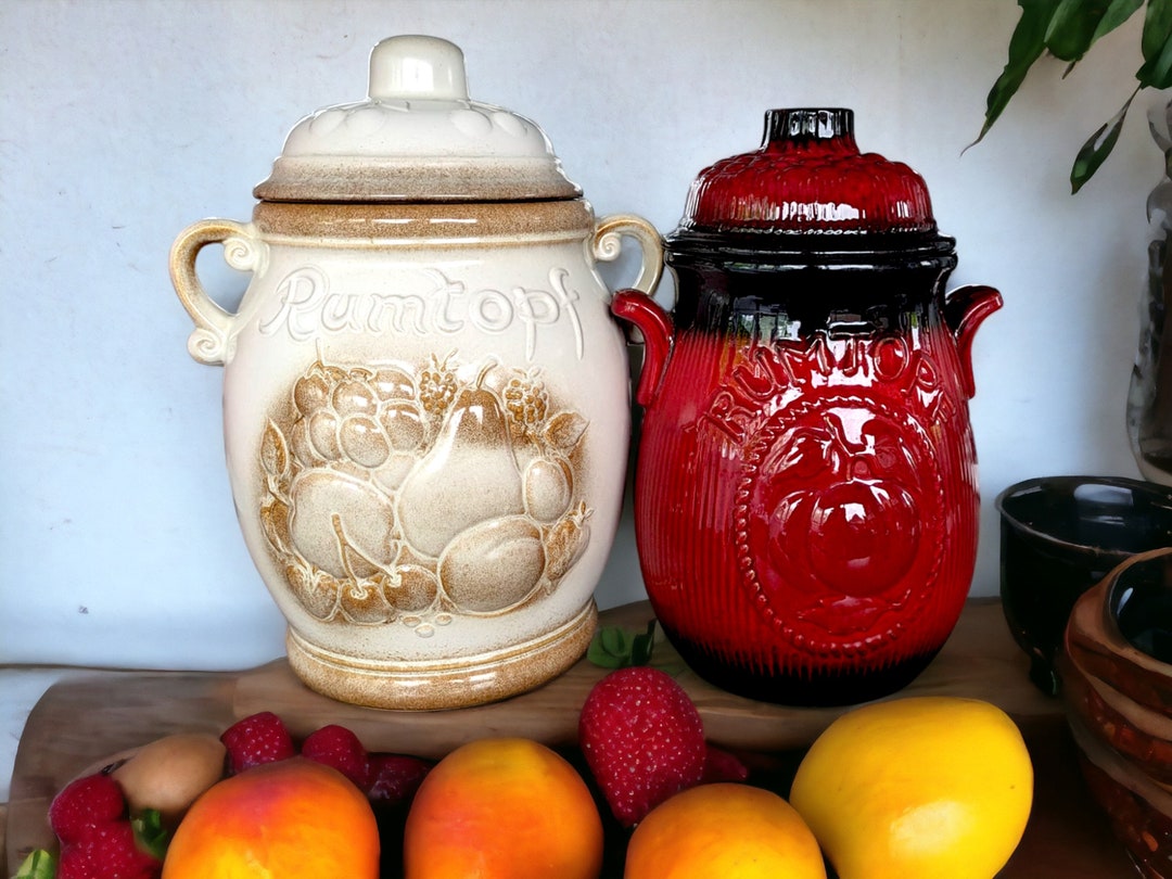 Vintage German Rumtopf Jar: Fruit Preserver, Kitchen Utensil Holder - Etsy