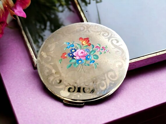 Stratton Powder Compact, Mirror, 1950s, Blue Compact… - Gem