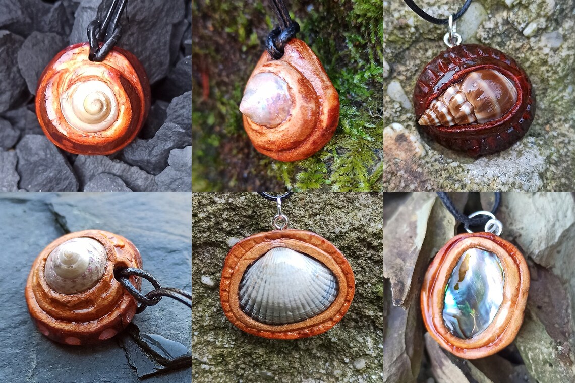 Shell Avocado Pendant carving, Jewelry, Necklace - Etsy