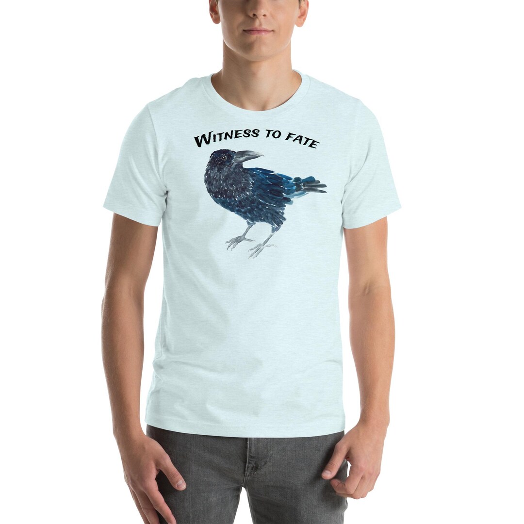 SHIRT Raven ‘WITNESS to FATE’ Watercolour Print Unisex [crow, Bird ...
