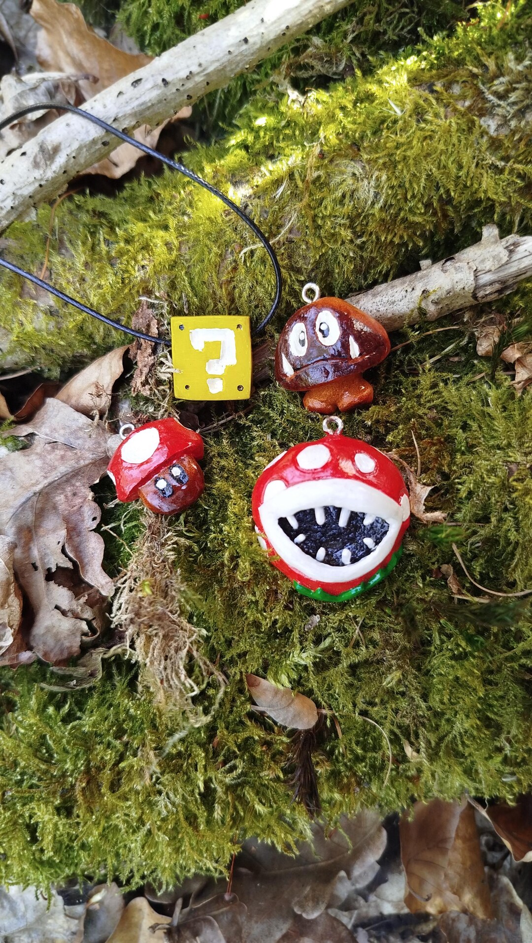 Super Mario Pendants From Avocado Pit [nintendo, Goomba, Star, Mushroom ...
